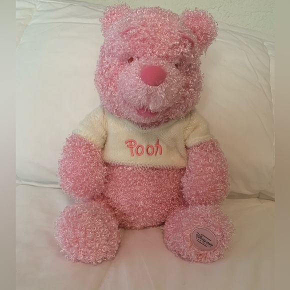 Disney | Toys | The Disneys Stores Exclusive Pink Fuzzy Plush Pooh ...